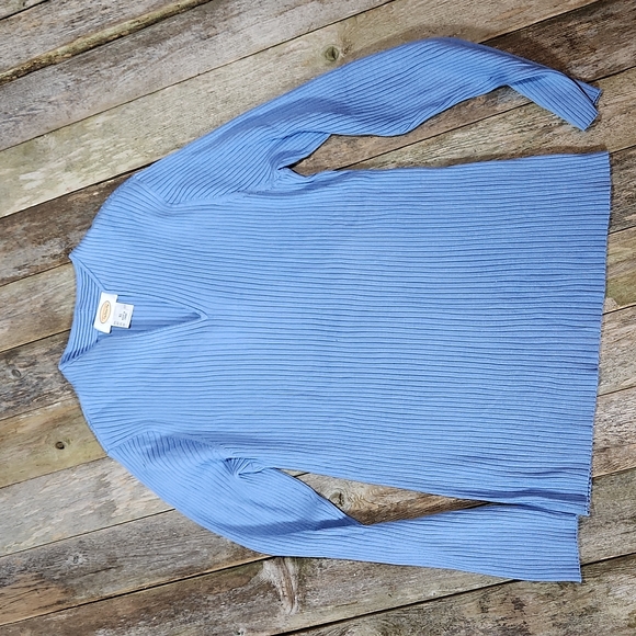 Talbots | Sweaters | Talbots Woman Rib Knit Vneck Silk Sweater Top ...